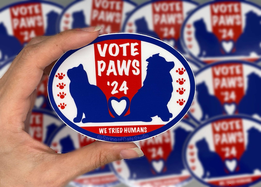 Vote 2024 Sticker, Cat and Dog Sticker, This Cat Lady Votes, Vote ...