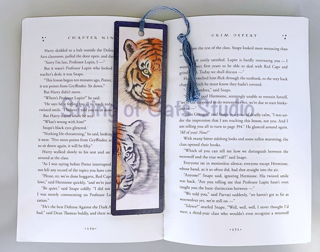 Tiger Painting Bookmark Art Print Bookmark Endangered Animal - Etsy