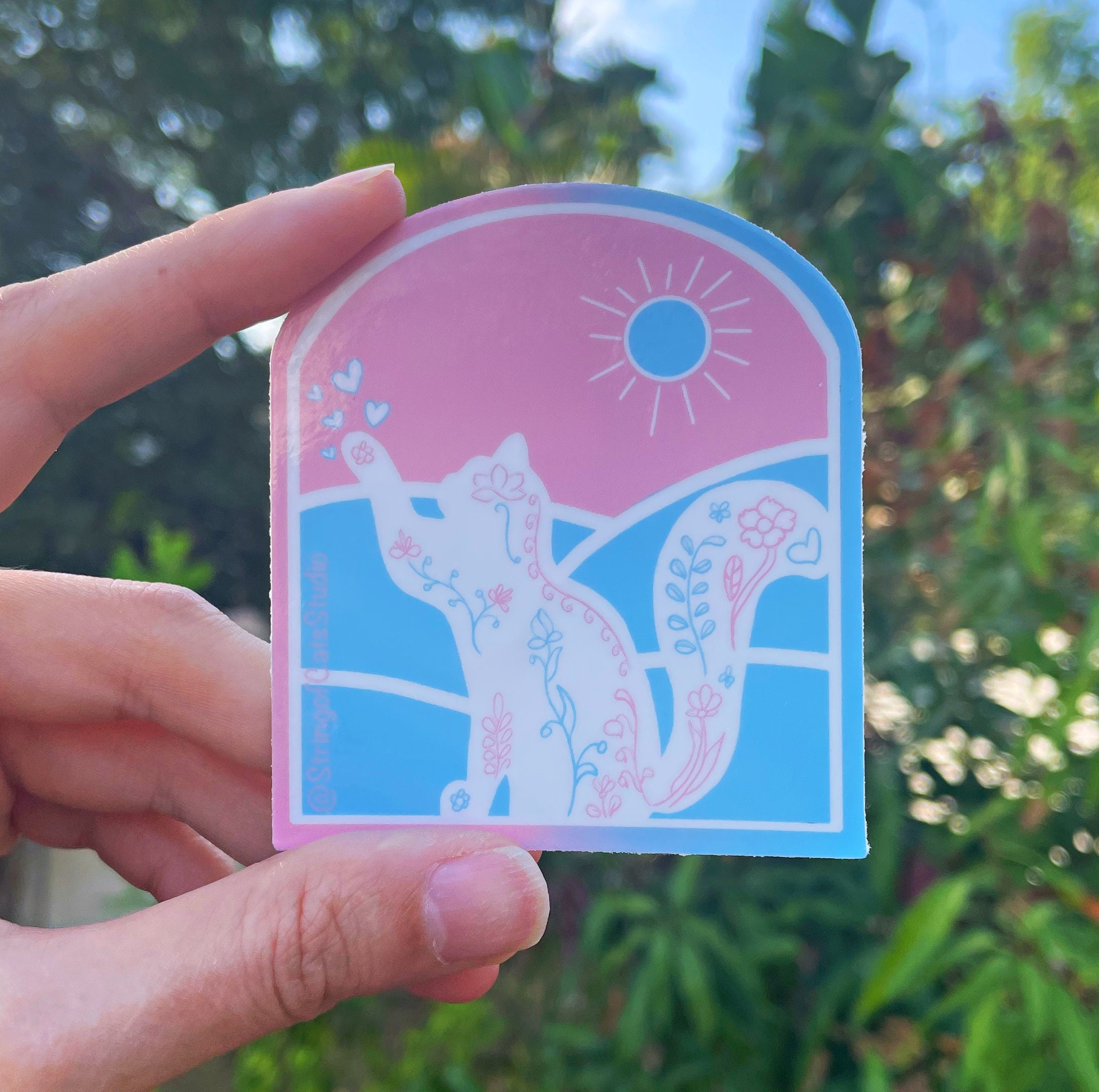 Subtle Pride Cat Stickers, Purrr Ride Cat Stickers, Gay Pride Support ...