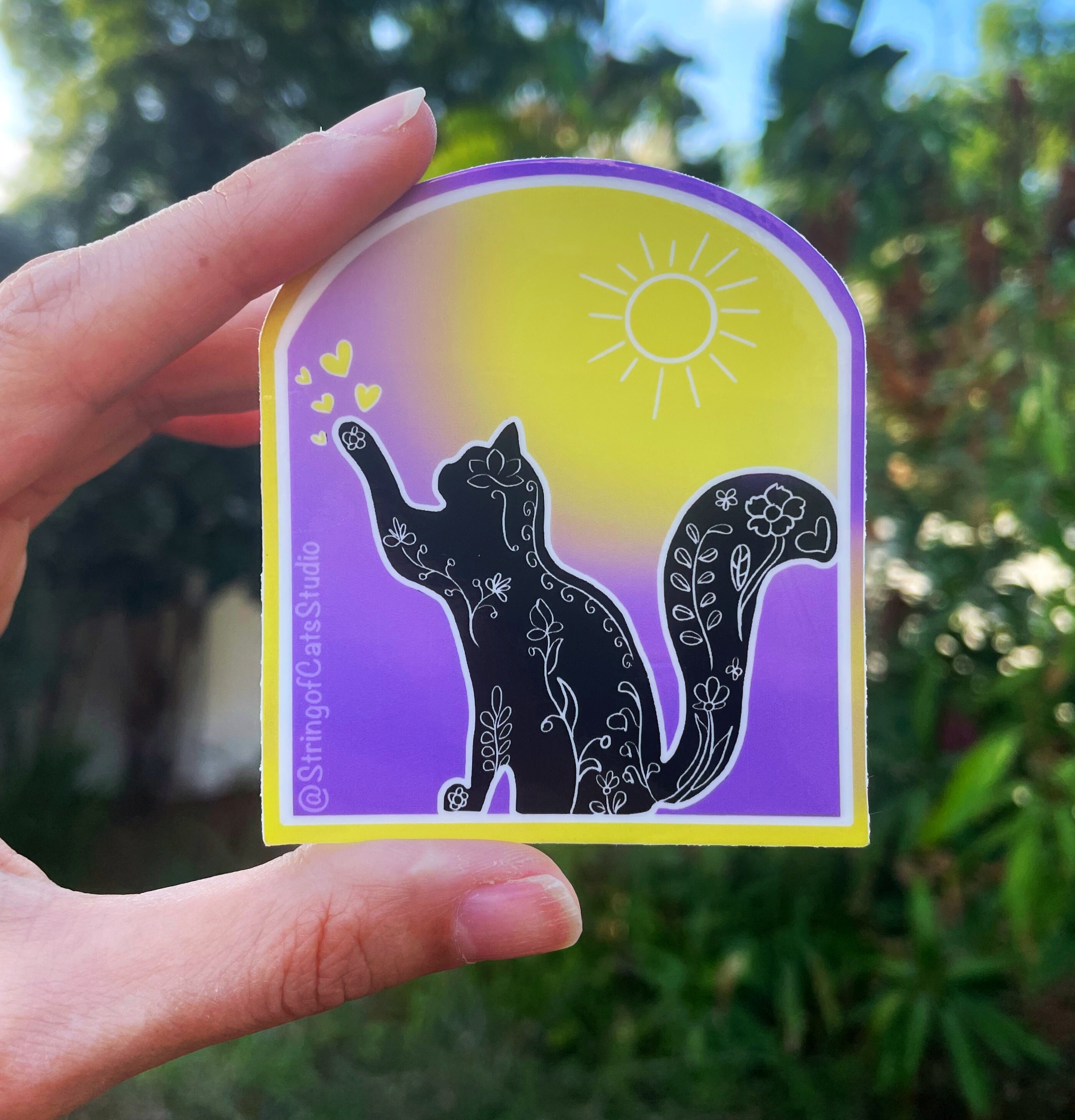 Subtle Pride Cat Stickers, Purrr Ride Cat Stickers, Gay Pride Support ...