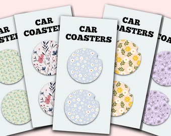 Cute Car Coasters, Set of 2, Cute Aesthetic Car Coasters, New Car Gift ...
