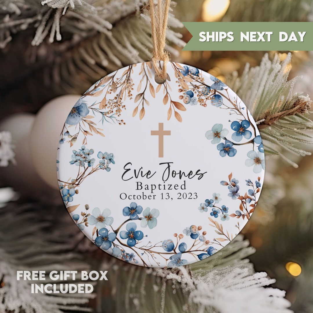 Personalized Christening Ornament / Baptism Ornament / Custom ...
