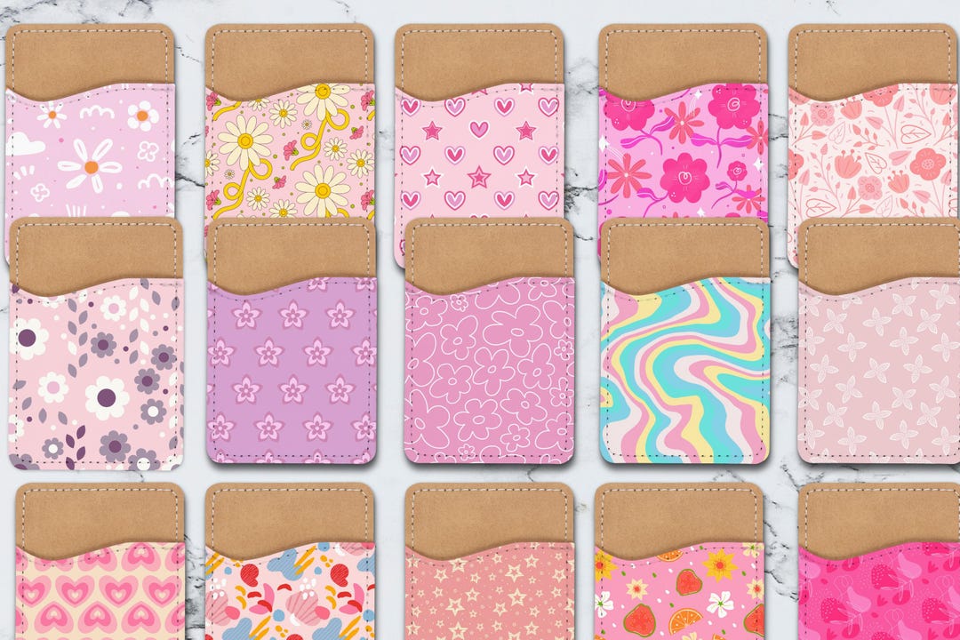 Cute Designs for Phone Wallet, Phone Card Holder, Phone Stick on Wallet ...
