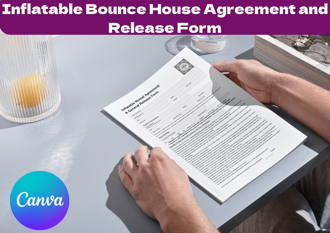 Inflatable Bounce House Agreement and Waiver Contract Canva Template 9 ...