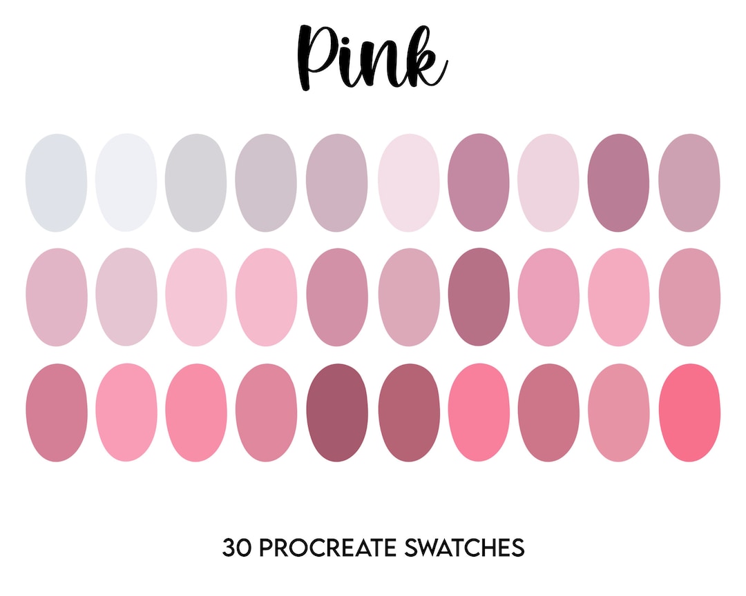 Pink Procreate Palette // Swatches // Muted Color Palette // iPad ...