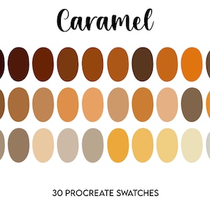 Caramel Procreate Palette // Swatches // Color Palette // iPad Colours ...