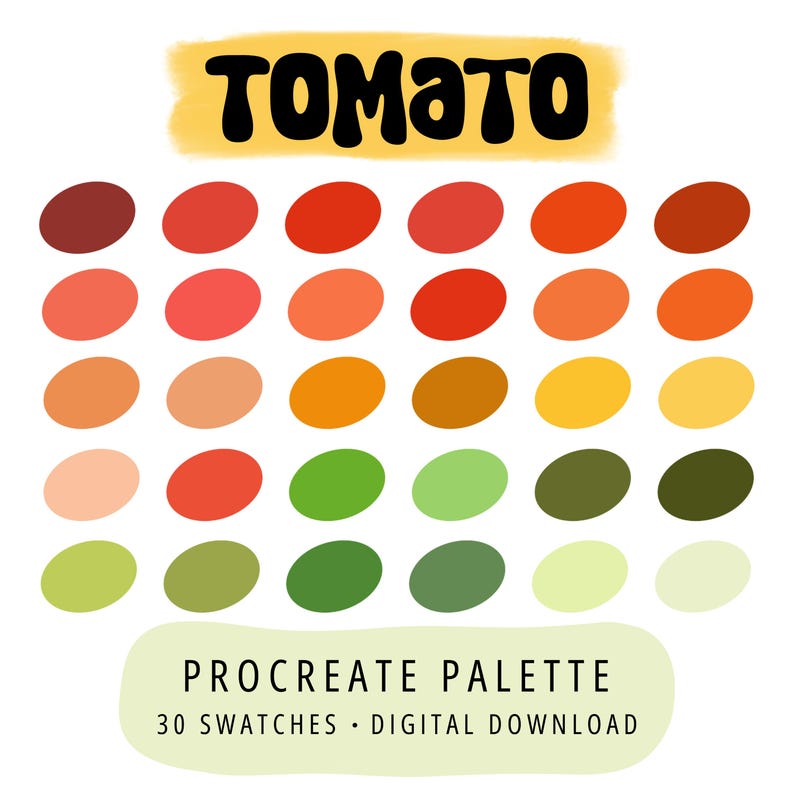 Tomato Procreate Palette // Swatches // Color Palette // iPad Colours ...