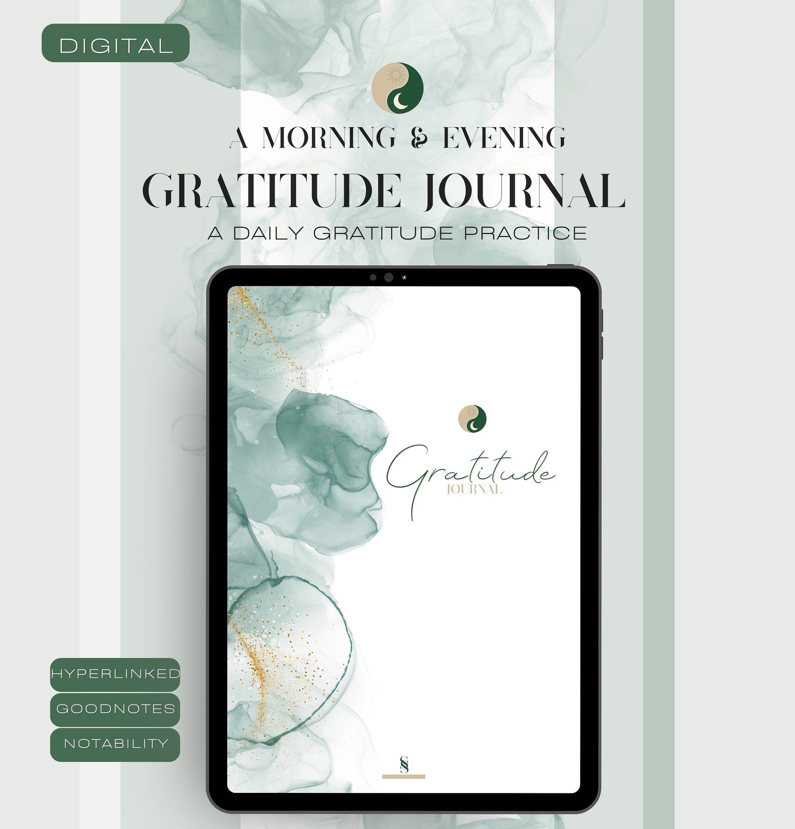 Daily Gratitude Journal | Digital Gratitude Journal for Ipad, Goodnotes ...