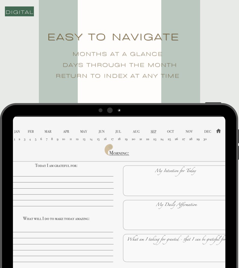 Daily Gratitude Journal | Digital Gratitude Journal for Ipad, Goodnotes ...