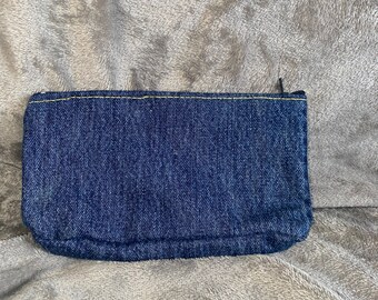 HANDMADE Quilted Jeans Denim Cosmetic Bag - Etsy