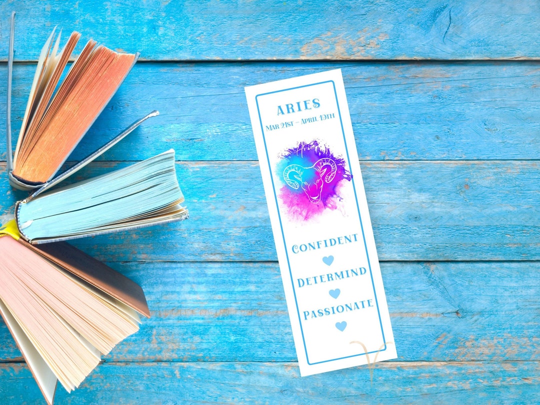 Aries Star Map Bookmark Birth Moon Sign Astrology Bookmark - Etsy