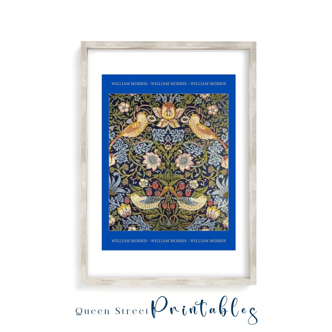 William Morris Print Download, the Strawberry Thief Painting for Book ...