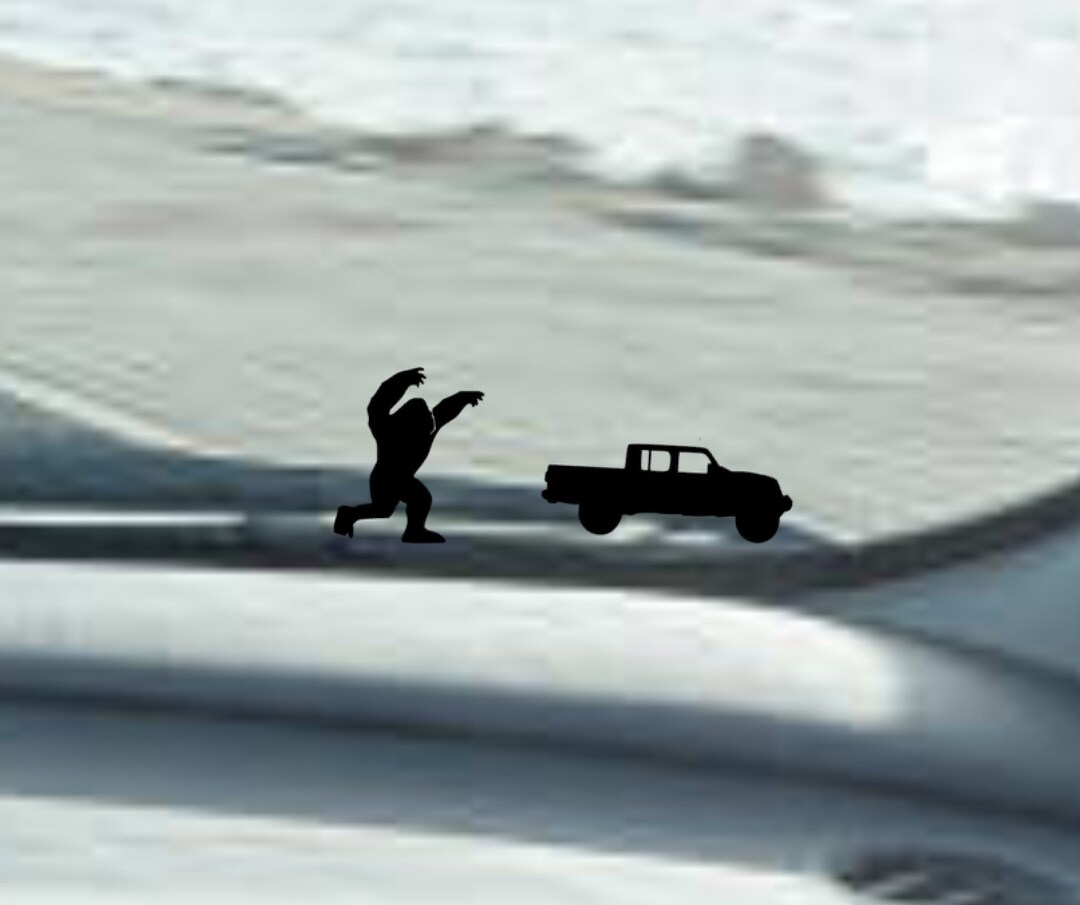 Bigfoot With Vehicle Decal - Windshield Easter Egg for Jeep Gladiator ...