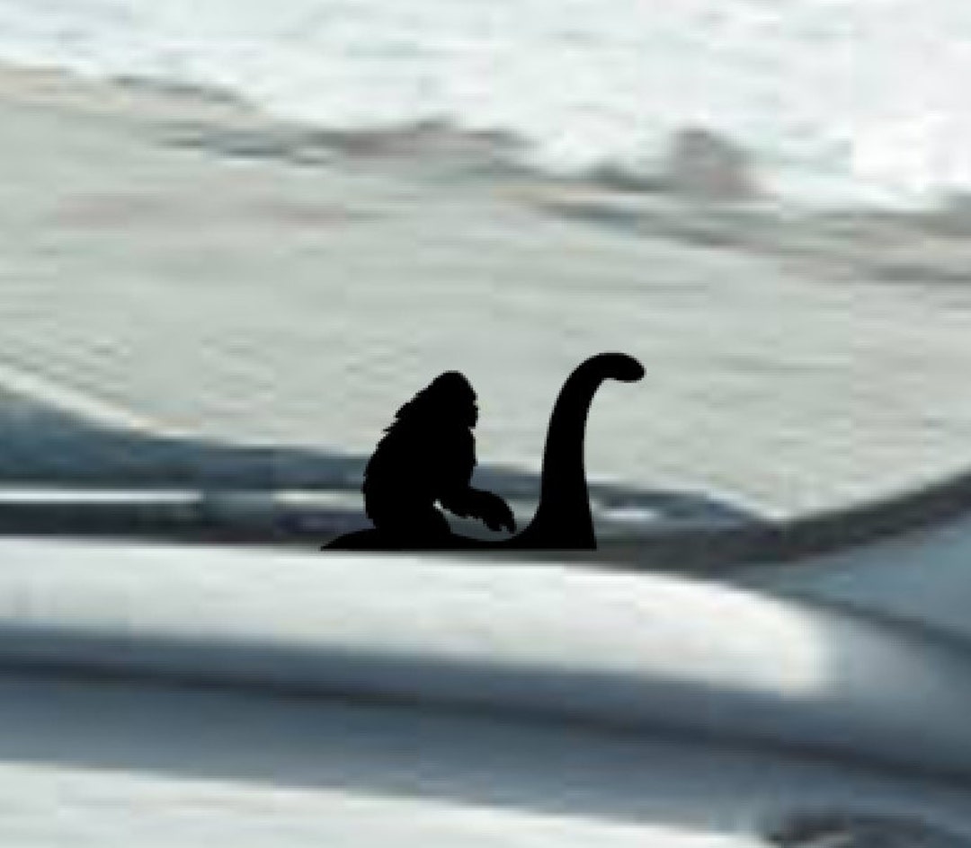 Bigfoot Riding Loch Ness - Easter Egg Decal - Etsy