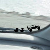 2 Ducks With 4 Door Vehicle Decal Windshield Easter Egg for Jeep ...