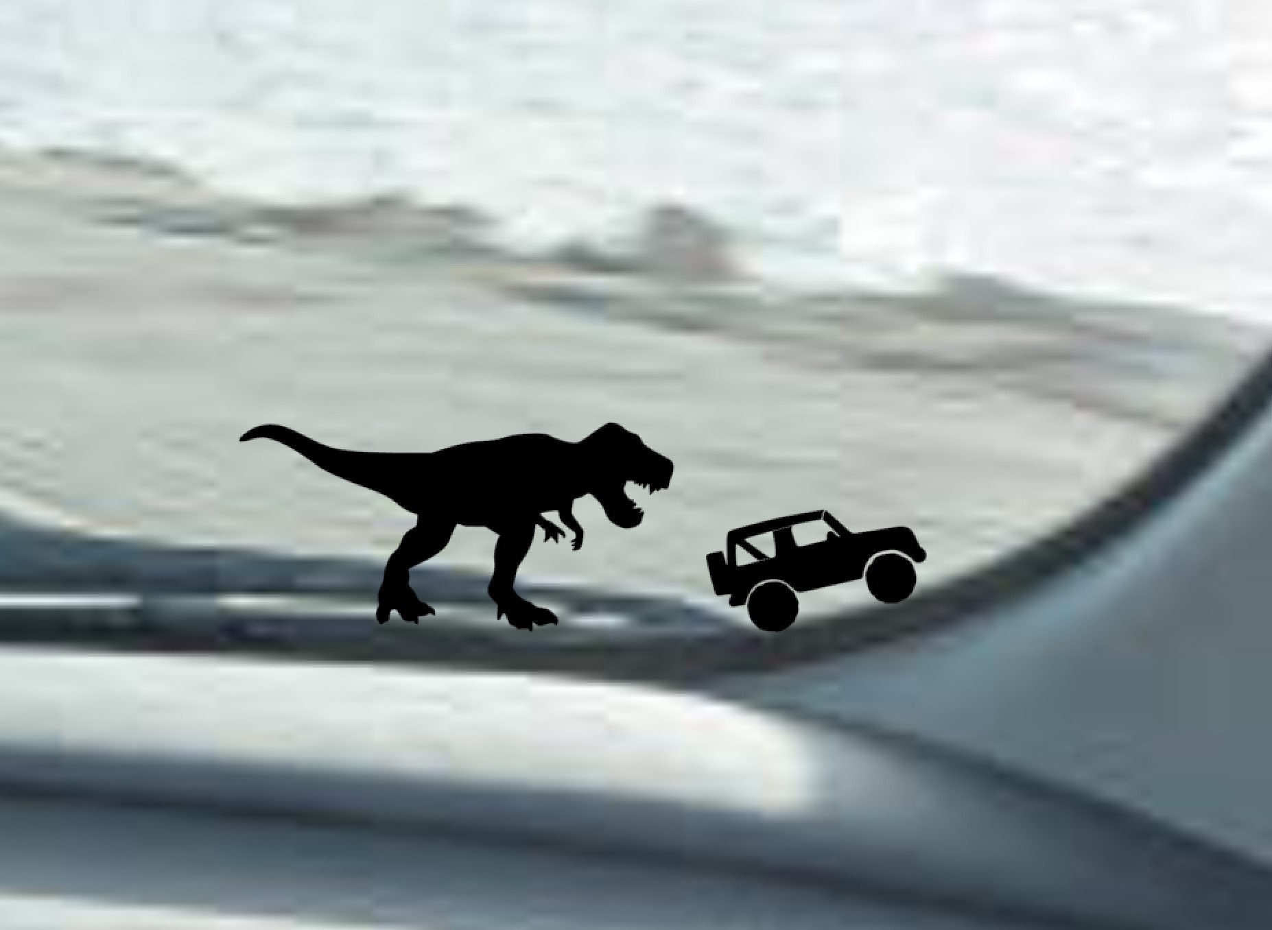 T-rex With Vehicle Decal - Windshield Easter Egg for Jeep Wrangler - Etsy