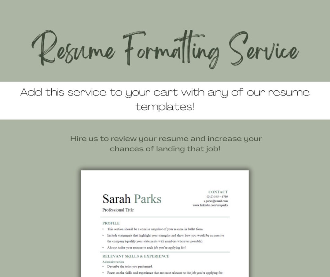 Resume Template and Resume Editor Service for MS Word Modern Resume ...
