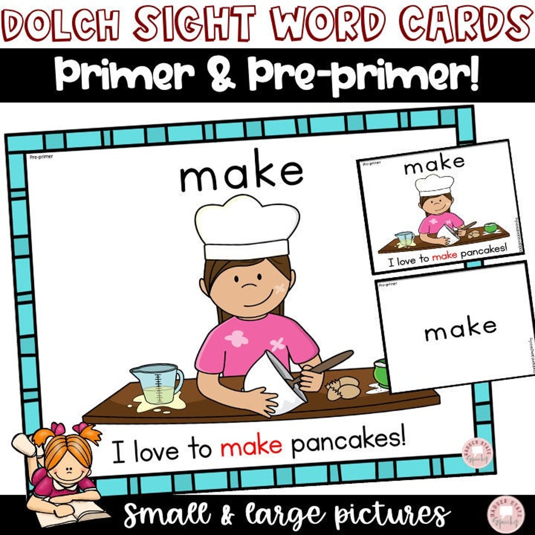 Dolch Sight Words Practice Cards for Pre-primer Primer - Etsy