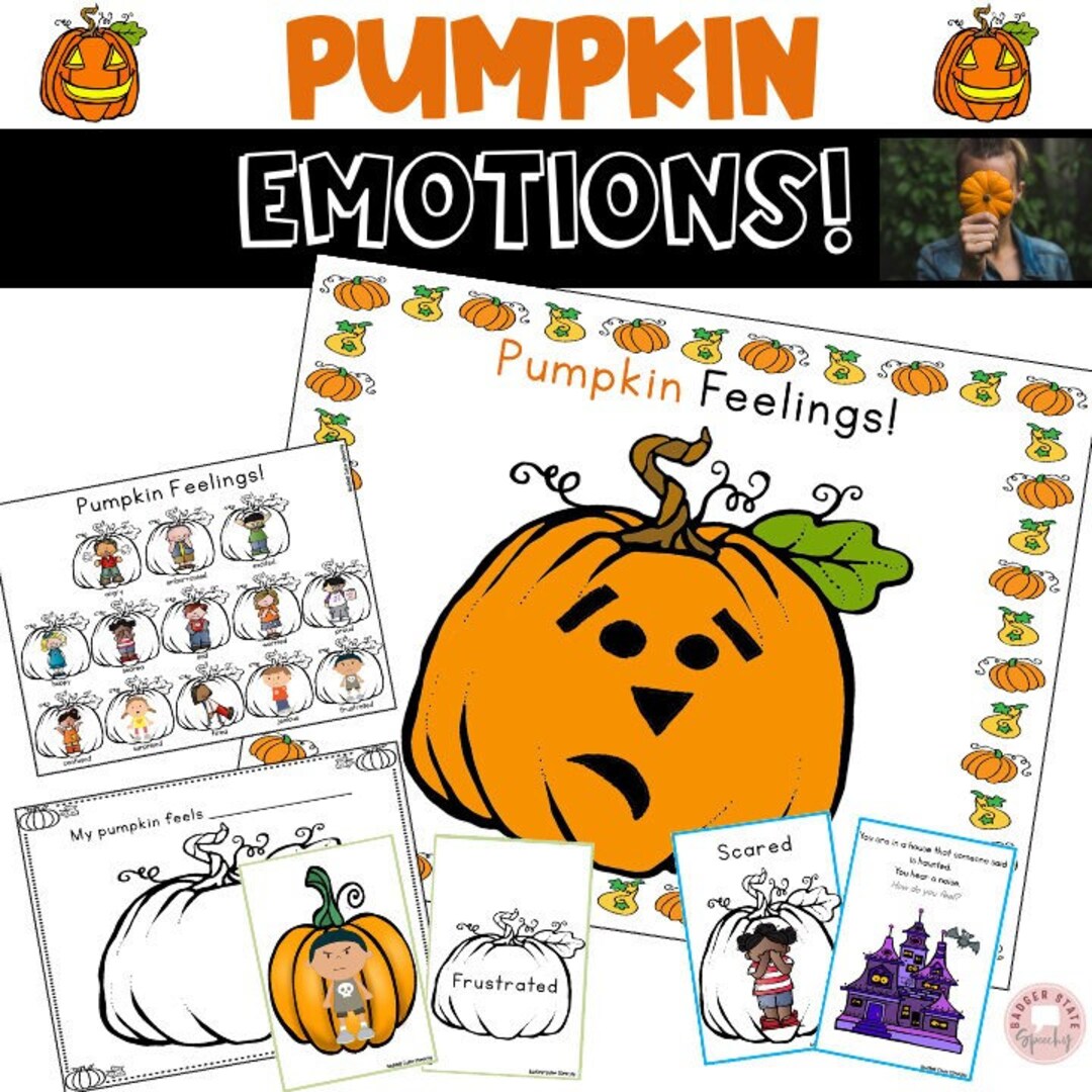Halloween Pumpkin Jack O'lantern Emotions Feelings for - Etsy
