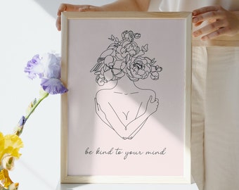 Mental Health Line Drawing - Etsy