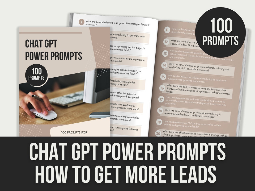Chat GPT Power Prompts | How to Get More Leads - Etsy