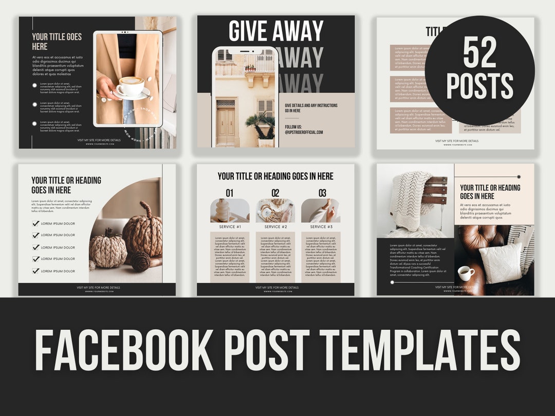 Facebook Post Templates - Etsy