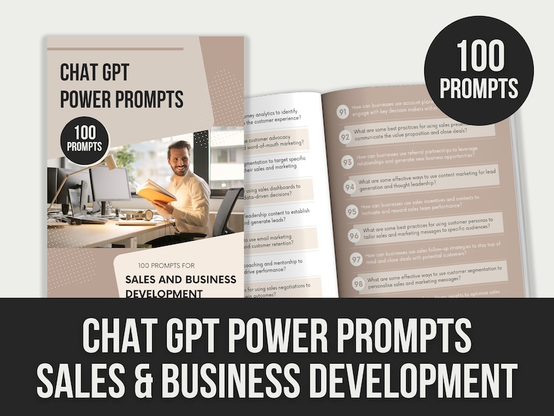 Chat GPT Power Prompts Sales and Business Development - Etsy