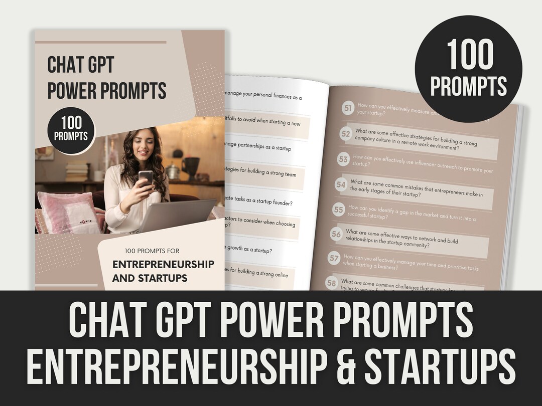 Chat GPT Power Prompts | Entrepreneurship and Startups - Etsy