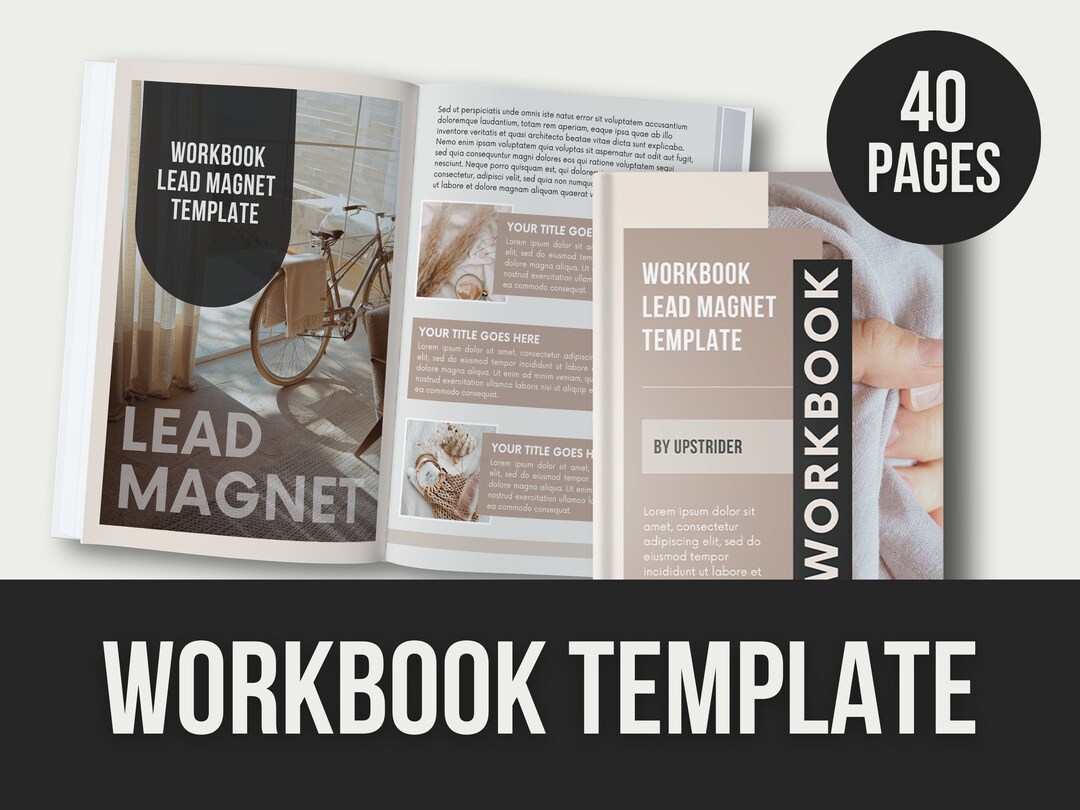 Workbook Template - Etsy