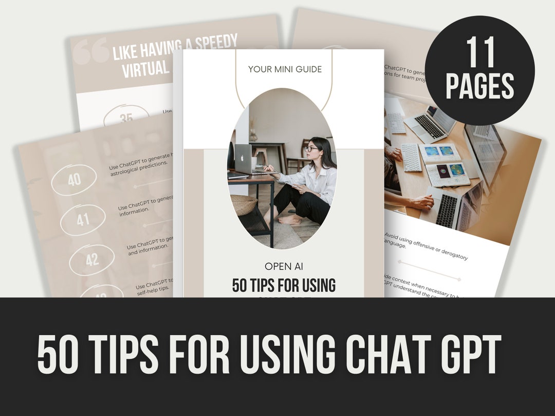 50 Tips for Using Chatgpt - Etsy