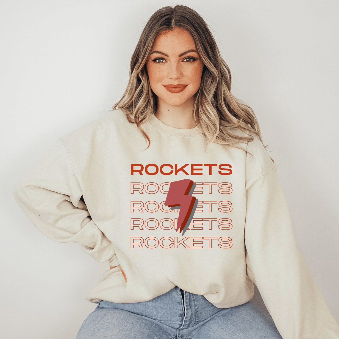Gardendale Rockets Team Merch Sweatshirt in Sand - Etsy