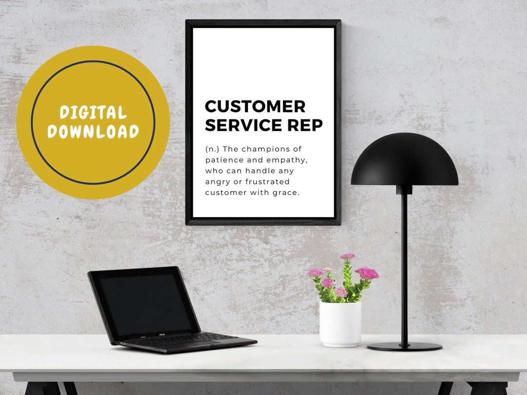Customer Service Rep Definition Art Print | Career Wall Decor | Funny ...