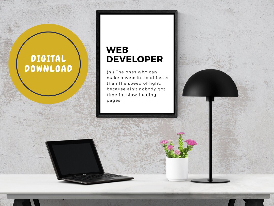 Web Developer Definition Art Print | Career Wall Decor | Funny ...
