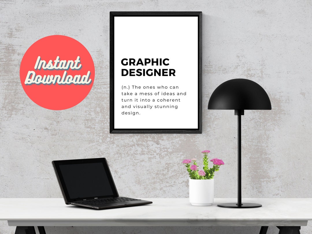 Graphic Designer Definition Art Print Career Wall Decor - Etsy