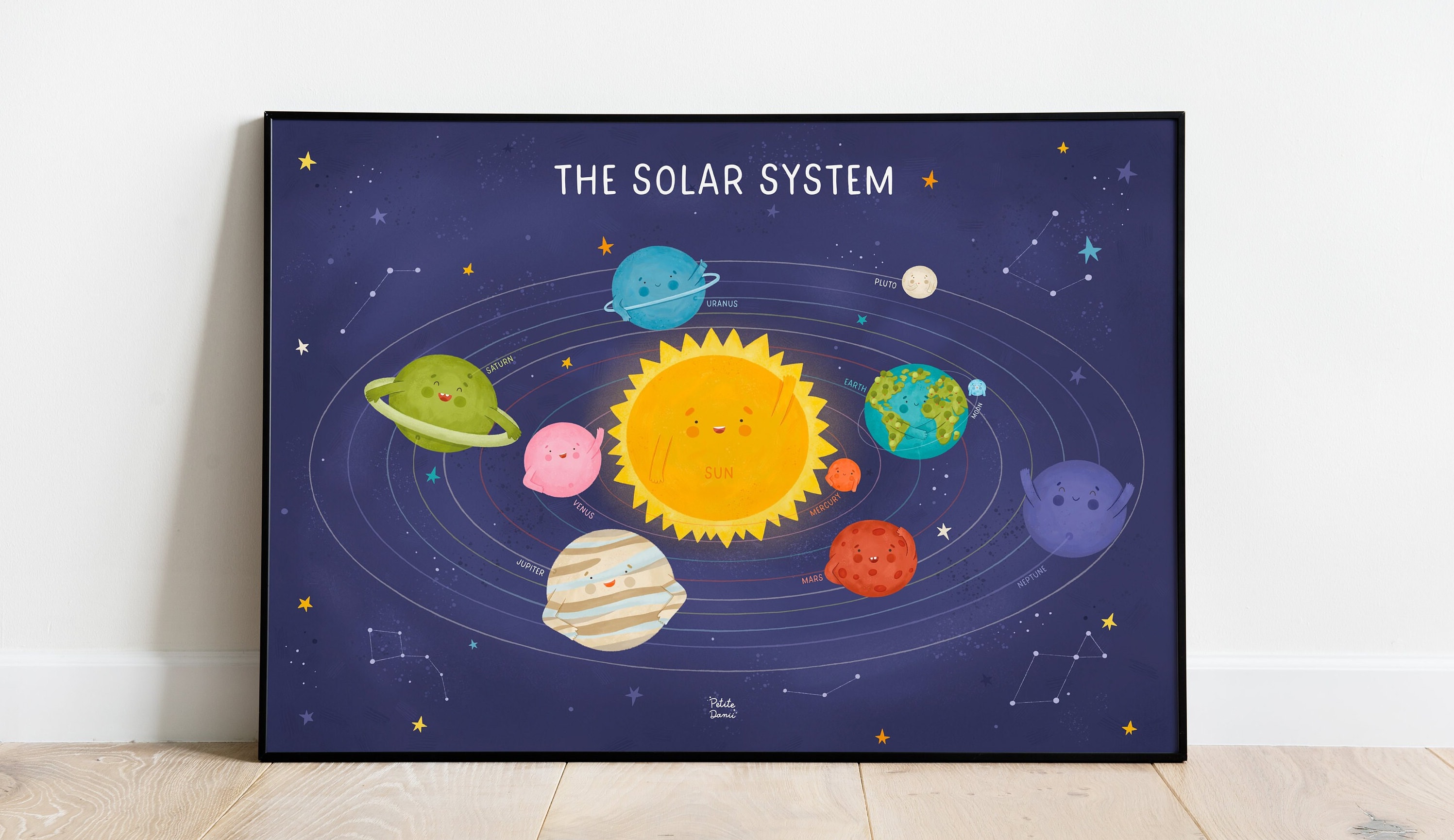 El cartel del sistema solar Impresión A3 Decoración de la - Etsy España
