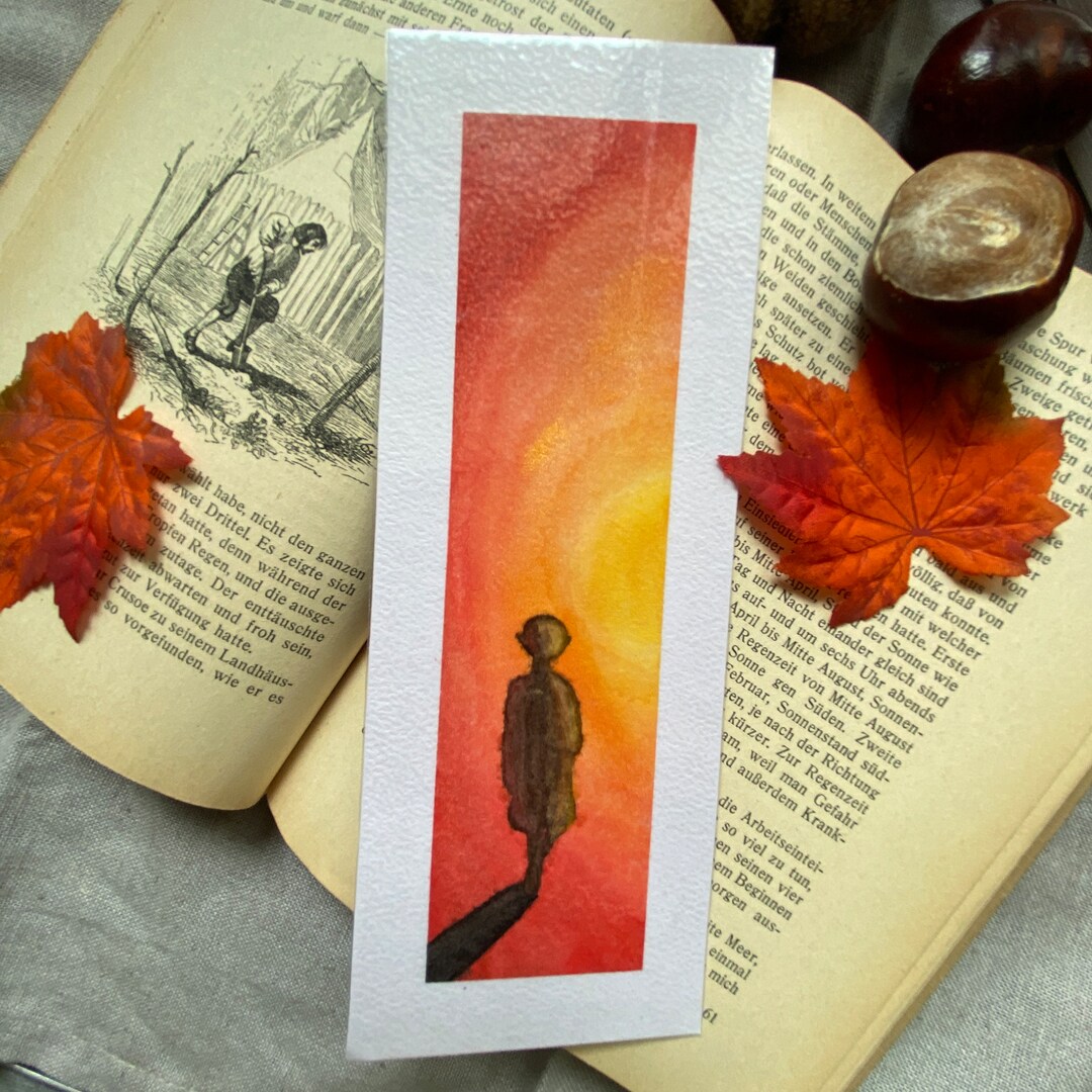Maja Witt Hand Painted Watercolor Bookmark 'peaceful - Etsy