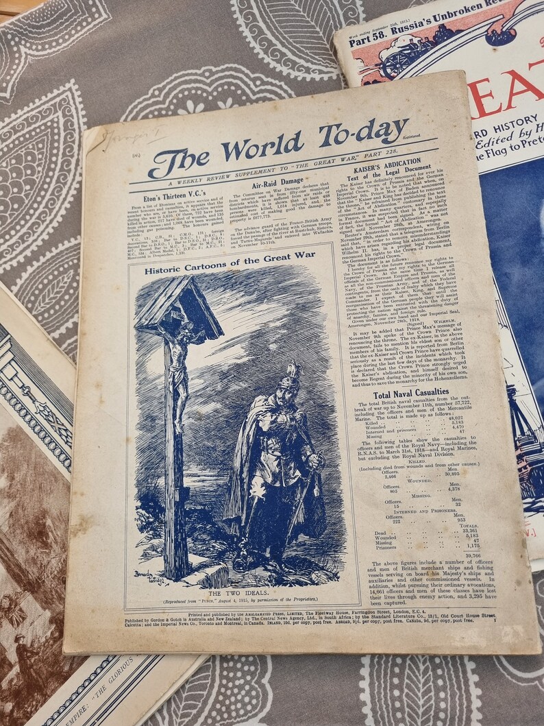 Set of 3 WW1 the Great War Newspaper Magazine - Etsy