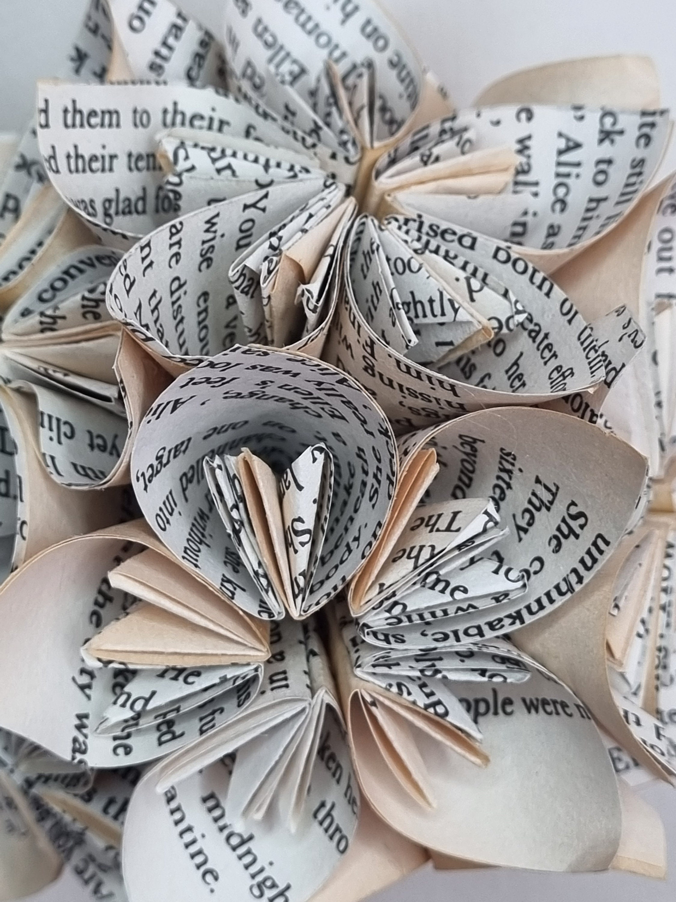 Vintage Paper Origami Kusudama Paper Flower Ball From Old Books - Etsy
