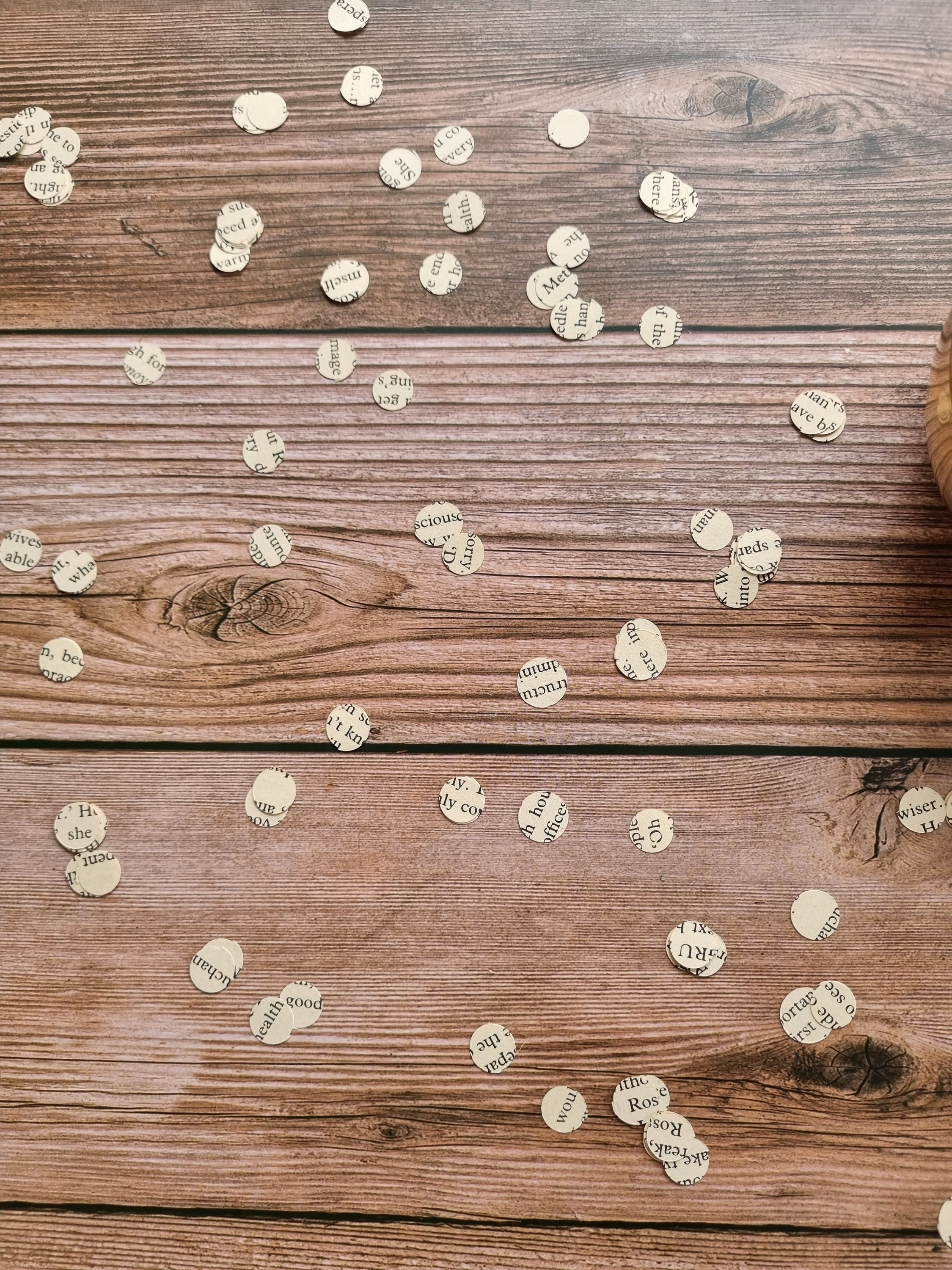 Book Page Confetti From Old Books | Pack of 1000 | 3 Sizes Available ...