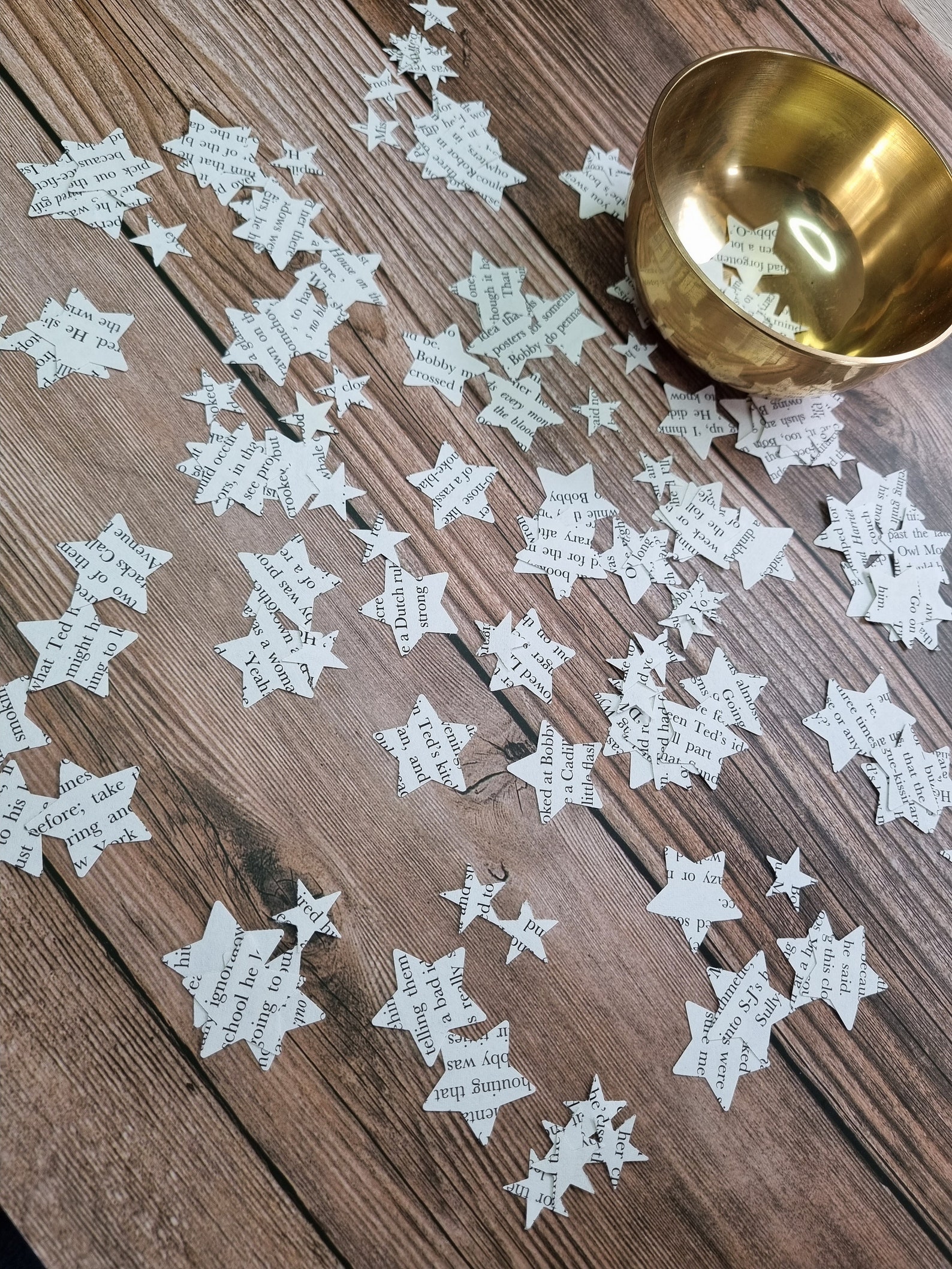 1000 Paper Star Confetti From Old Books | Pack of 1000 | 3 Sizes ...