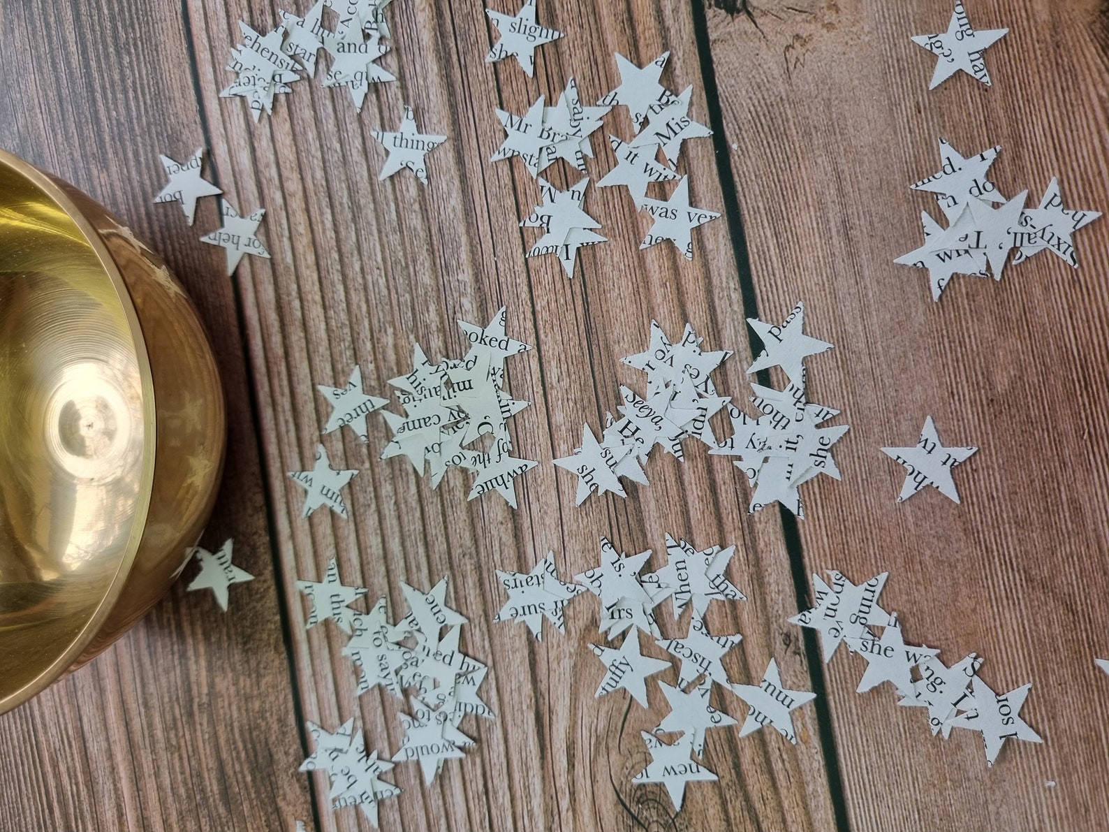 1000 Paper Star Confetti From Old Books | Pack of 1000 | 3 Sizes ...