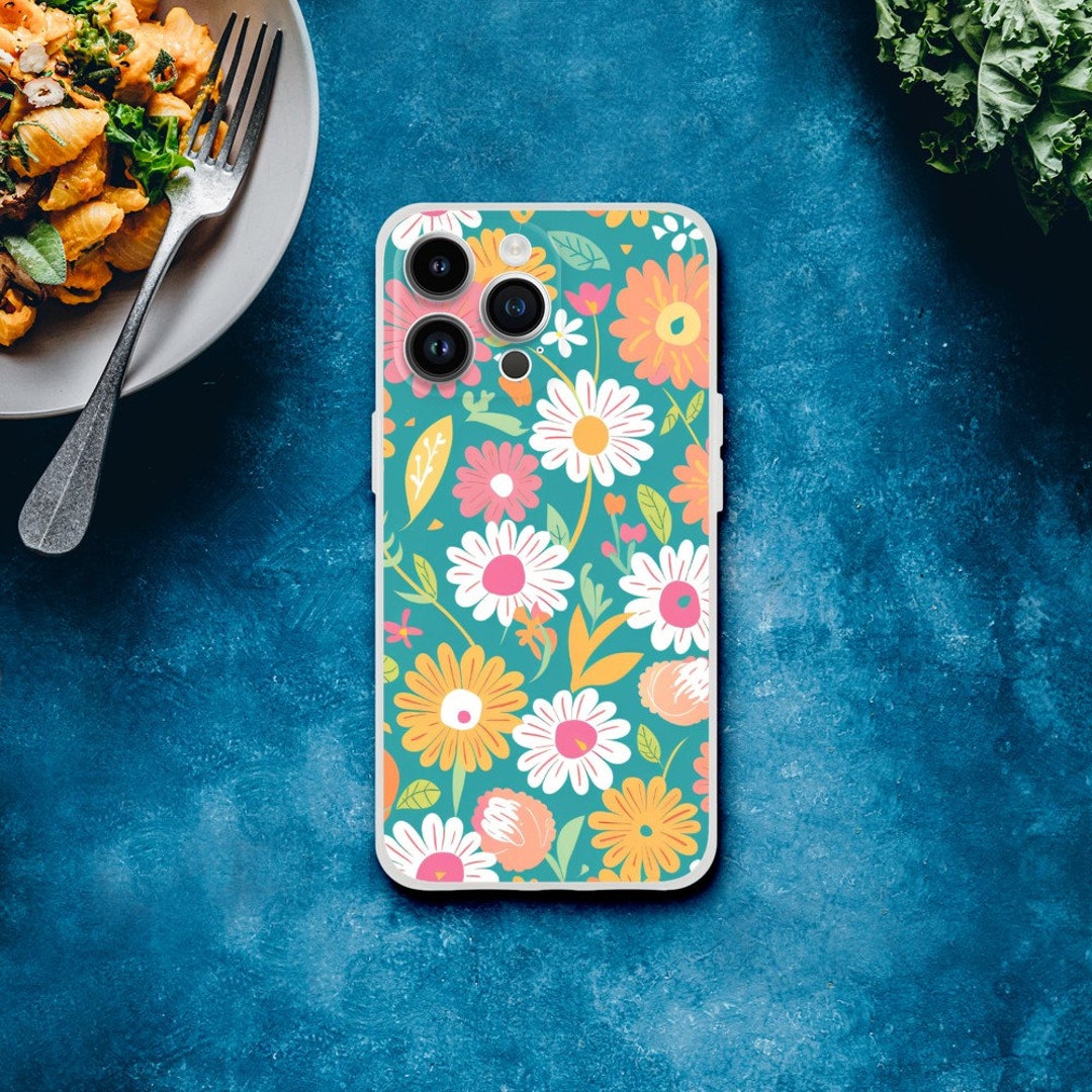 Flowery Daisy Design Flexi, Tough and Slim Phone Cases for iPhone 11,12 ...