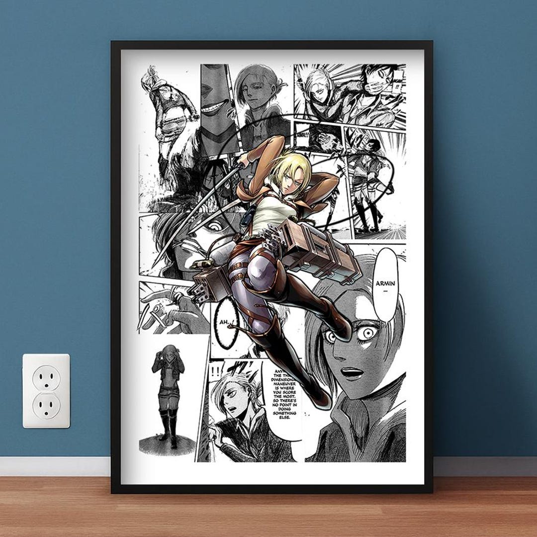 Attack on Titan Anime Manga Poster Art Print, Aot Annie Leonhart Levi ...
