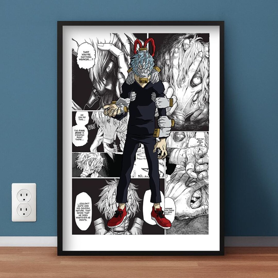 My Hero Academia Tomura Shigaraki Anime Manga Poster Art Print, Vintage ...