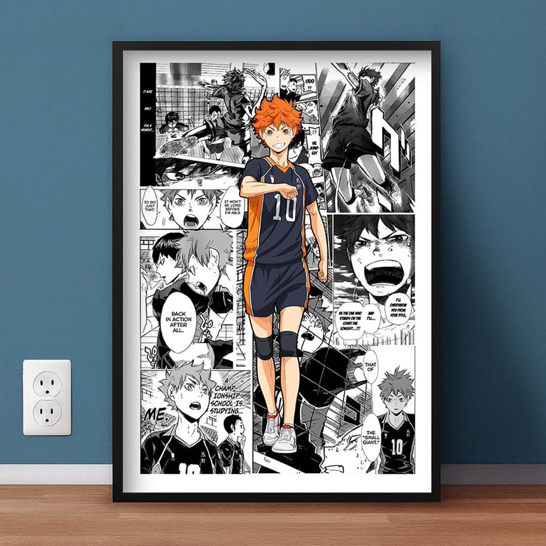 Haikyuu Hinata Shoyo Anime Manga Poster Art Print, Choso Vintage ...