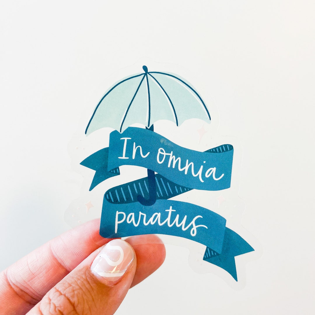 In Omnia Paratus, Gilmore Girls Sticker, Clear Sticker, 3 X 3 Inches, Hydroflask Sticker Decal ...