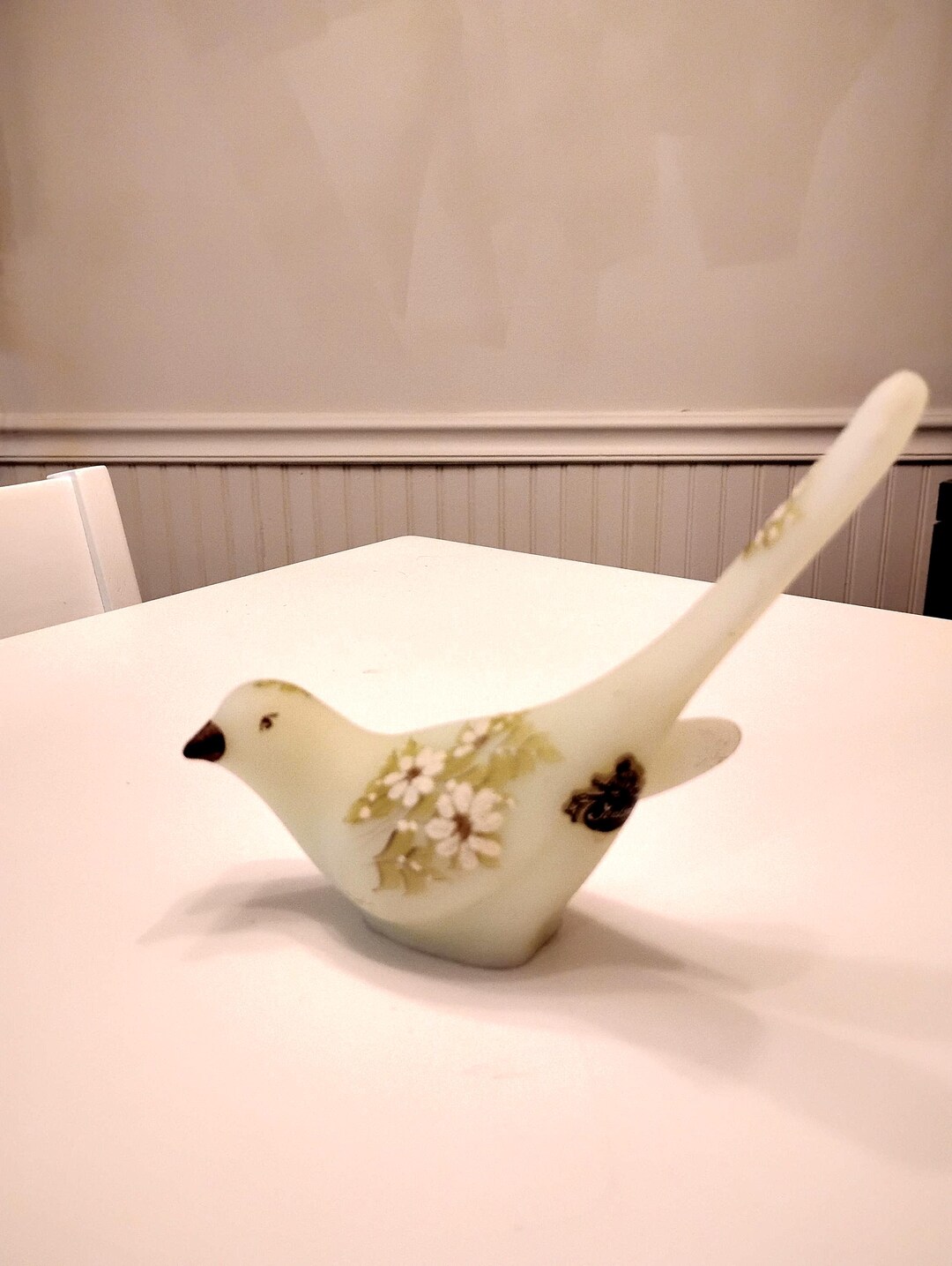 Vintage Fenton Hand Painted & Signed Glass Bird of Happiness - Etsy