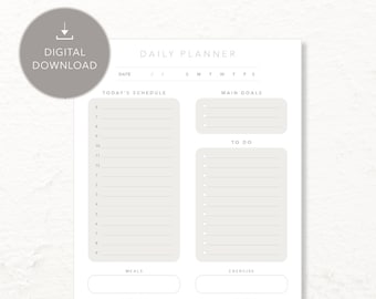 2022 2023 Daily Plantemplate, Printable Daily Planner, Instant Download ...