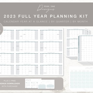 2023 Calendar FULL YEAR OVERVIEW - Etsy
