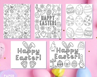 25 EASTER Digital Download COLORING Sheets for KIDS, Easter Activities ...